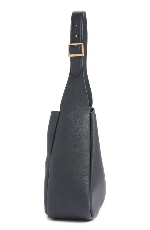 Saint Laurent Small Le 5 À 7 Leather Hobo - Bleu Abysse