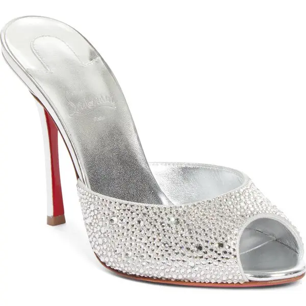 CHRISTIAN LOUBOUTIN Me Dolly Crystal Embellished Slide