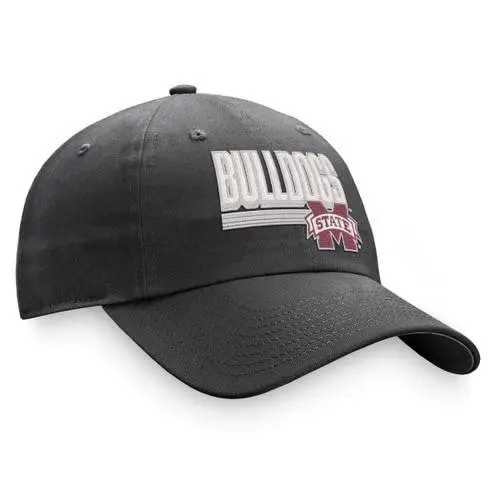 Top Of The World Mississippi State Bulldogs Slice Adjustable Baseball Cap - Charcoal
