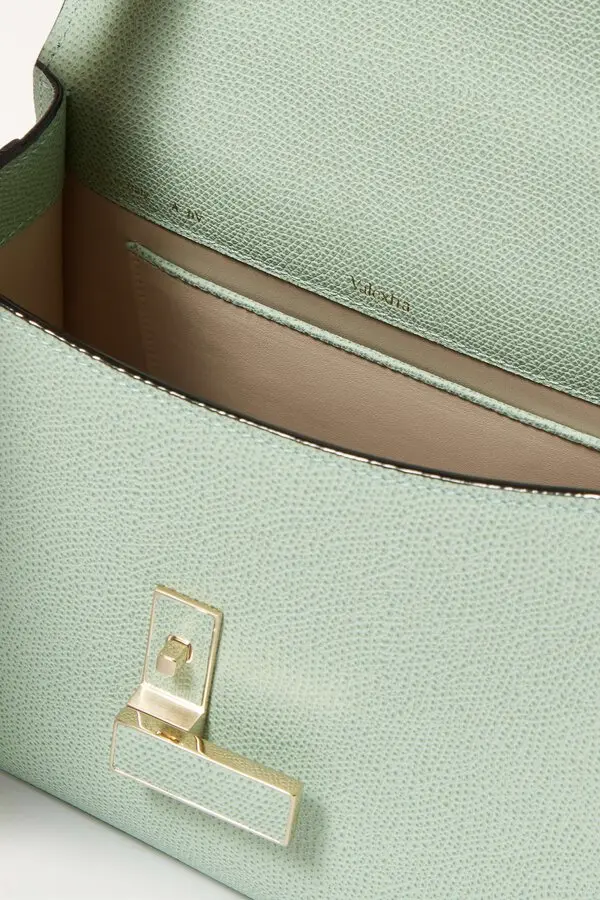 VALEXTRA Green Iside Mini Textured-leather Tote