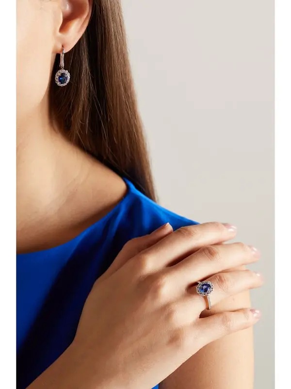 GARRARD 1735 Platinum, Sapphire And Diamond Ring - Silver