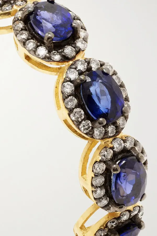 AMRAPALI LONDON 18-karat Sapphire And Diamond Hoop Earrings