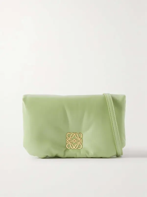 Loewe Puffer Goya Mini Embellished Padded Leather Shoulder Bag