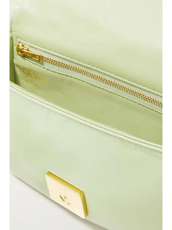 Loewe Puffer Goya Mini Embellished Padded Leather Shoulder Bag