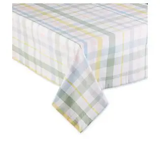 DESIGN IMPORTS Sweet Spring Plaid Tablecloth 52 X52 - One-color