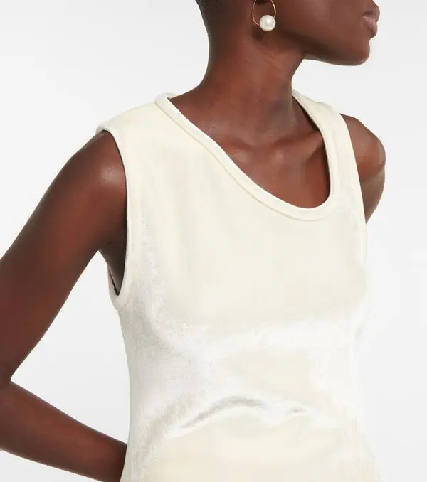 JIL SANDER Sleeveless Velvet Top