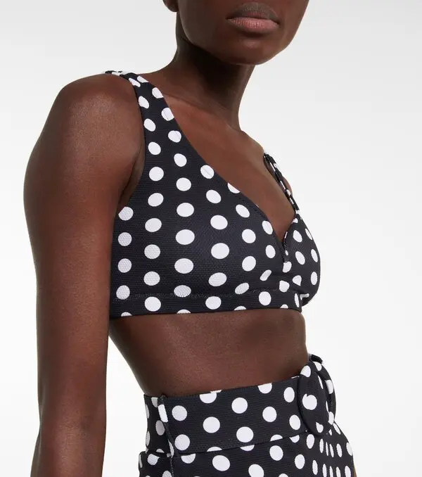 ALEXANDRA MIRO Kamala Polka-dot Bikini Top