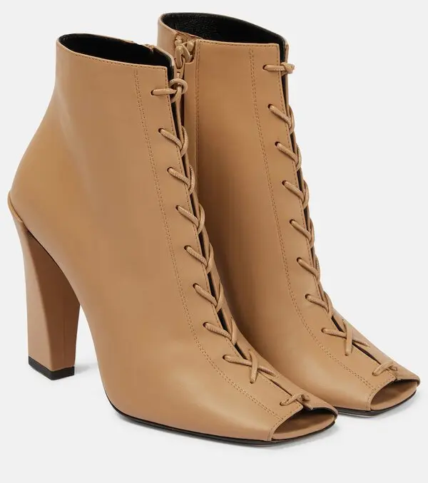 Victoria Beckham Reece Lace-up Leather Ankle Boots