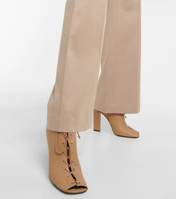 Victoria Beckham Reece Lace-up Leather Ankle Boots