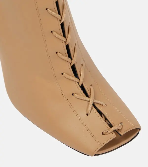 Victoria Beckham Reece Lace-up Leather Ankle Boots