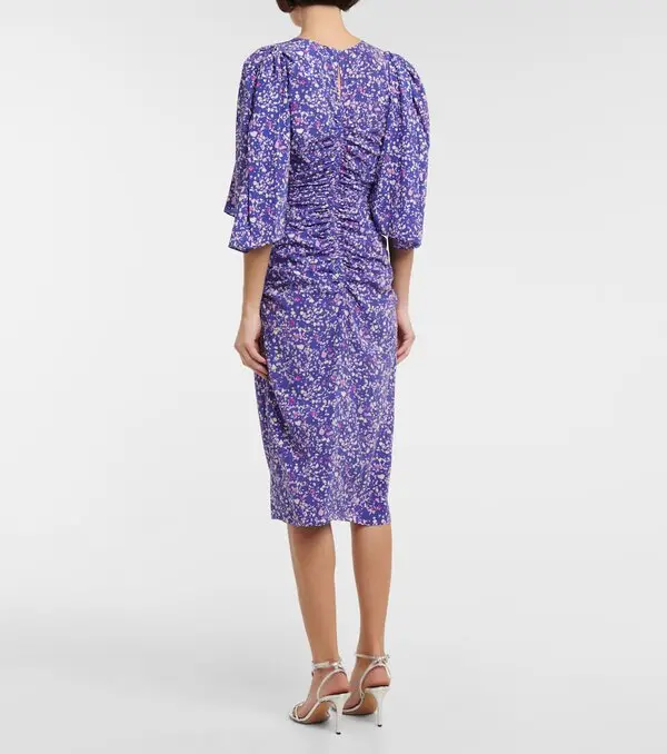 Isabel Marant Lurner Silk-blend Midi Dress