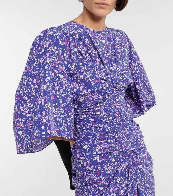 Isabel Marant Lurner Silk-blend Midi Dress