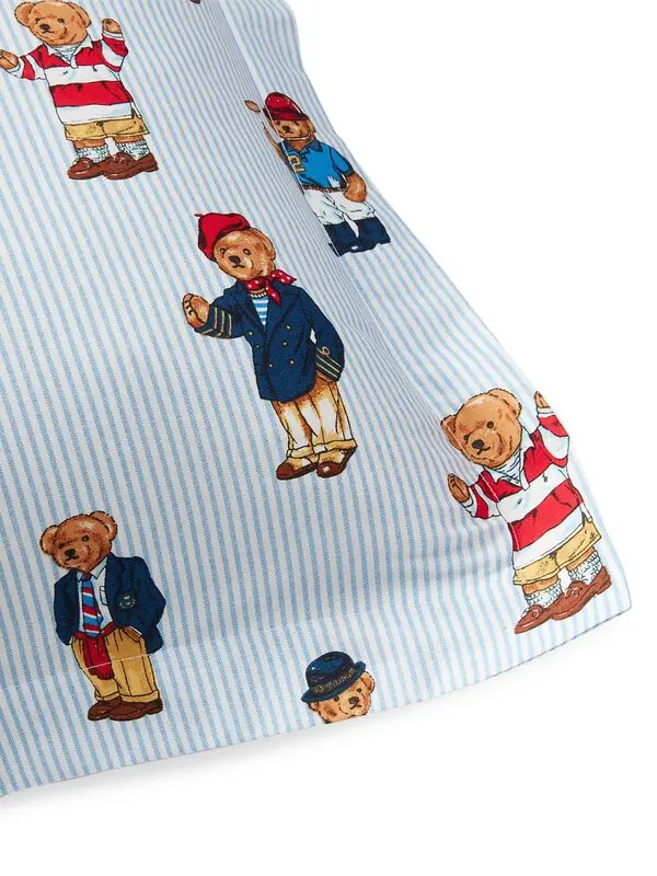 Ralph Lauren Teddy Bear Stripe 3-piece Duvet Cover Set