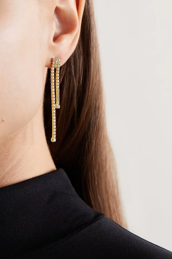 JENNIFER MEYER Four Prong 18-karat Diamond Earrings
