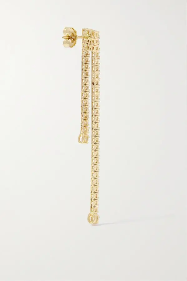 JENNIFER MEYER Four Prong 18-karat Diamond Earrings