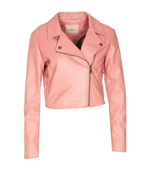 TWINSET Biker Crop Jacket