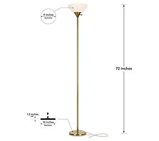 BRIGHTECH Sky Dome 72'h Led Uplight Torchiere F Loor Lamp