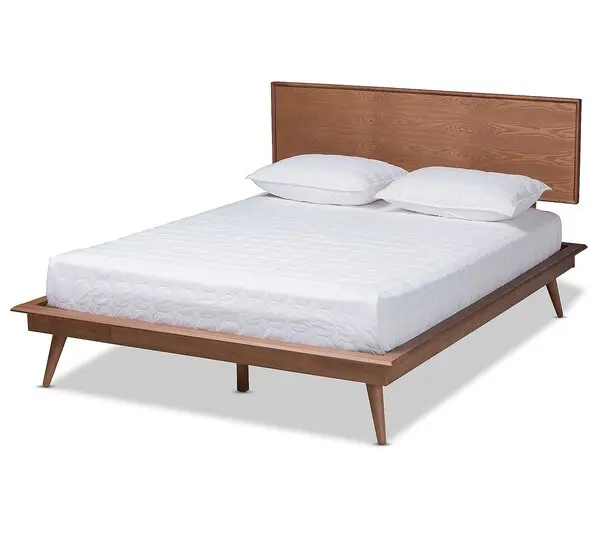 BAXTON STUDIO Karine Mid-century Modern Finished Wood Platfor Bed - One-color