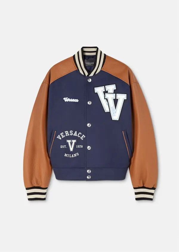 Versace Varsity Logo Bomber Jacket