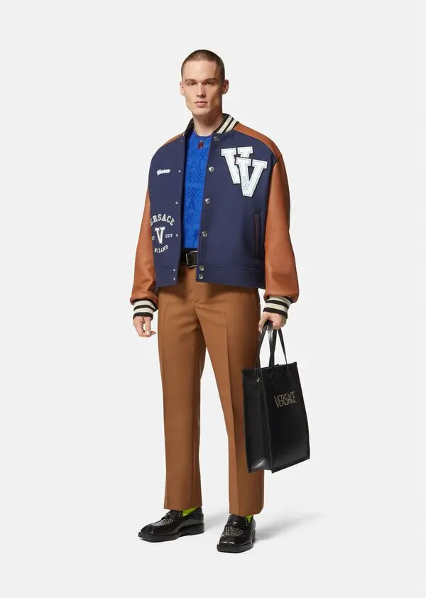 Versace Varsity Logo Bomber Jacket