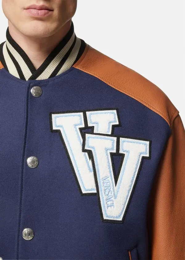 Versace Varsity Logo Bomber Jacket