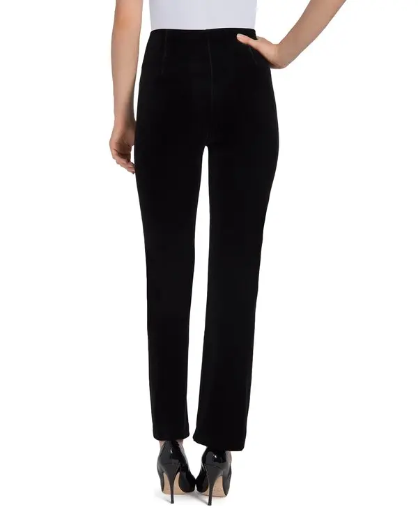 Lyssé Velvet Straight-leg Trousers - Black