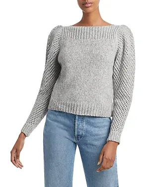 LoveShackFancy Rosie Wool Boat Neck Sweater