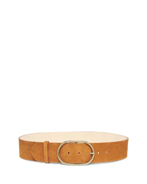 Ba&sh Cole Suede Belt - Cognac