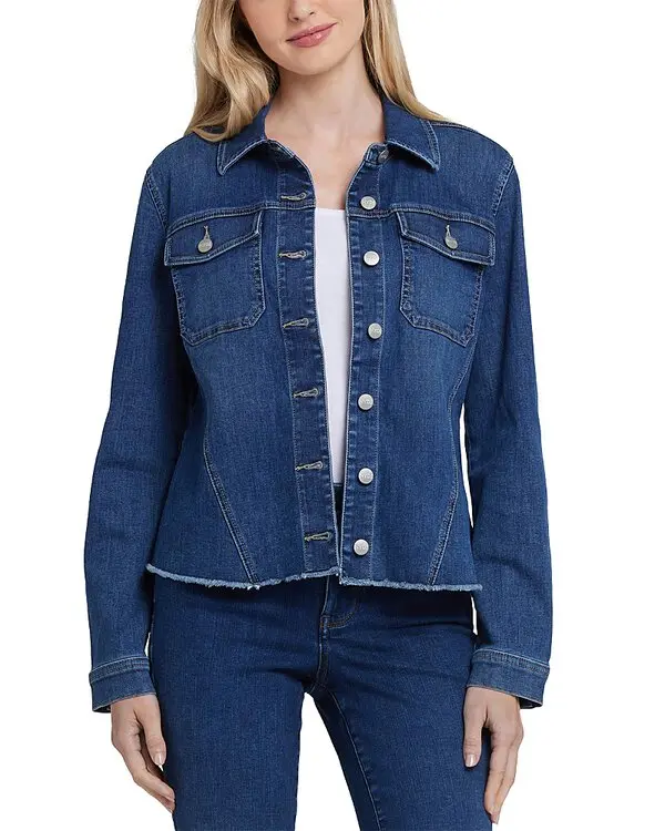 NYDJ Frayed Hem Jean Jacket - Rio Rapids
