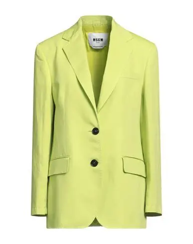 MSGM Blazer In Linen And Lyocell - Green