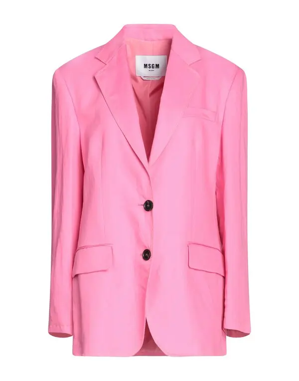 MSGM Blazer In Linen And Lyocell