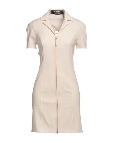 Jacquemus Mini Dress Size Virgin Wool, Elastane - White