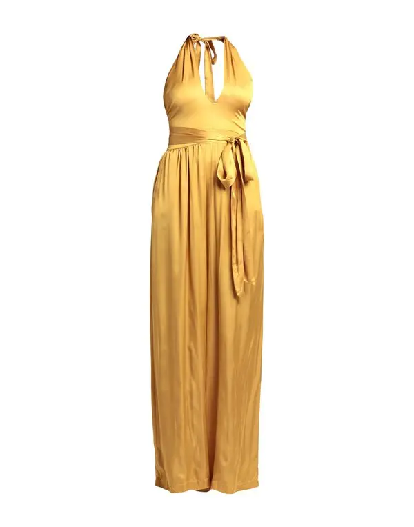 KAOS Solid Viscose Jumpsuit - Ocher