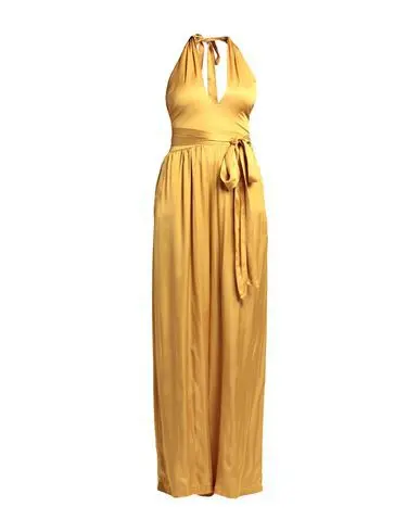 KAOS Solid Viscose Jumpsuit - Ocher