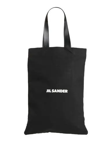 JIL SANDER Textile And Leather Shopper - Black