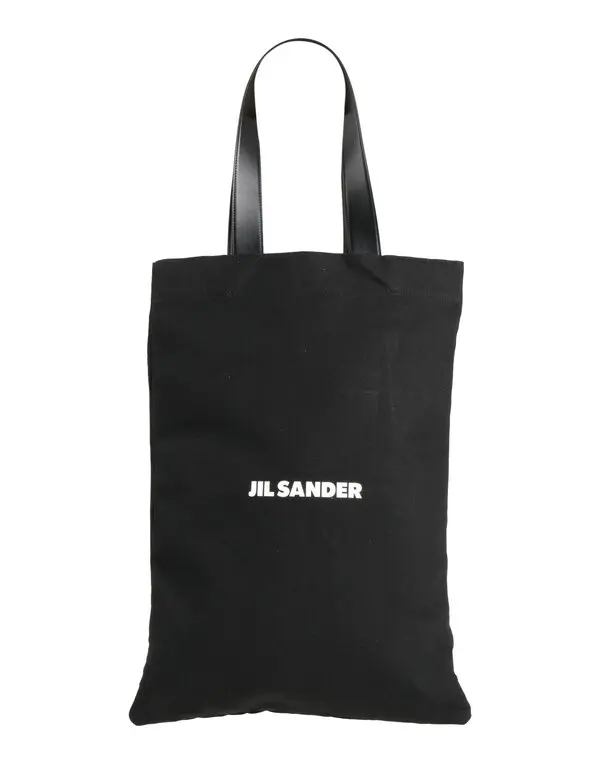 JIL SANDER Textile And Leather Shopper - Black