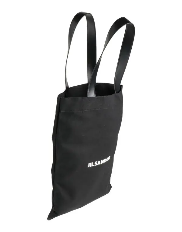 JIL SANDER Textile And Leather Shopper - Black