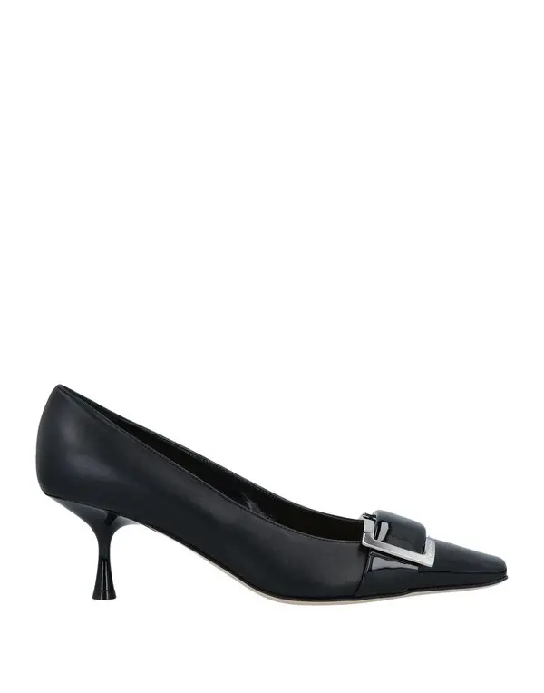 SERGIO ROSSI Pumps In Leather With Appliqués