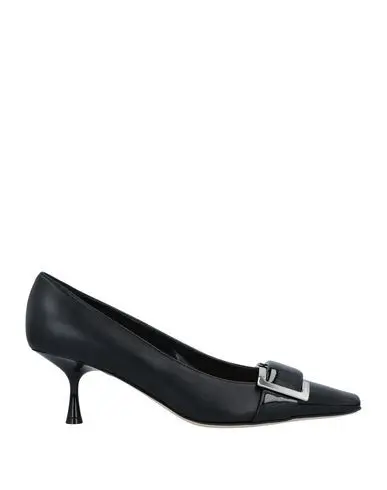 SERGIO ROSSI Pumps In Leather With Appliqués