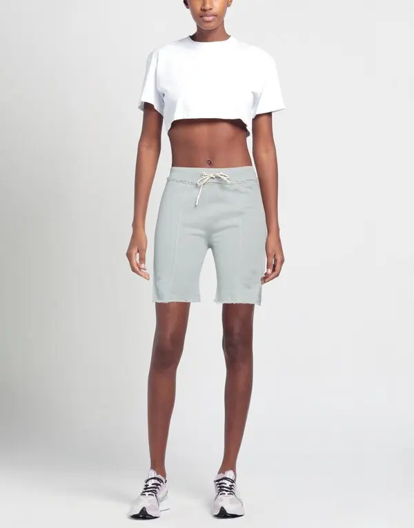Helmut Lang Cotton Sweatshirt Fleece Bermuda Shorts - Sky Blue