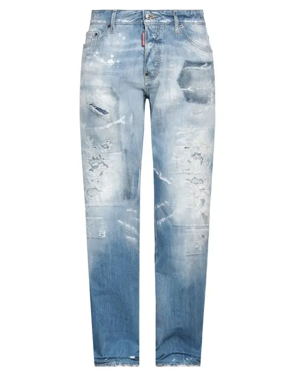 Dsquared2 Straight-leg Jeans With Leather Trims