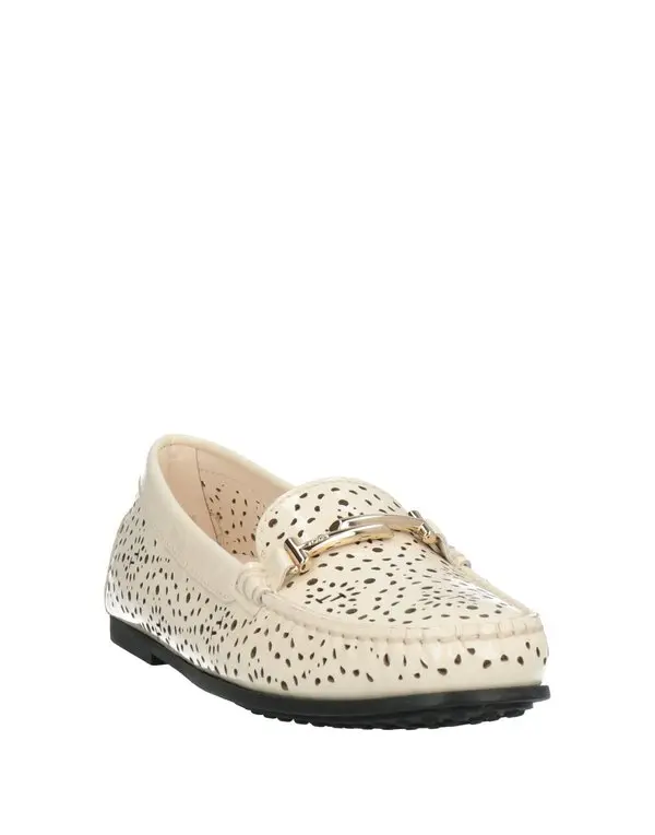 TOD'S Leather Loafers - White