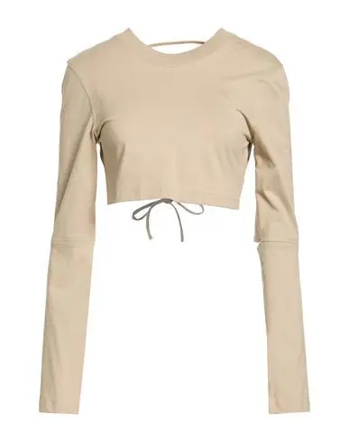 Jacquemus Cropped Cotton T-shirt - Beige