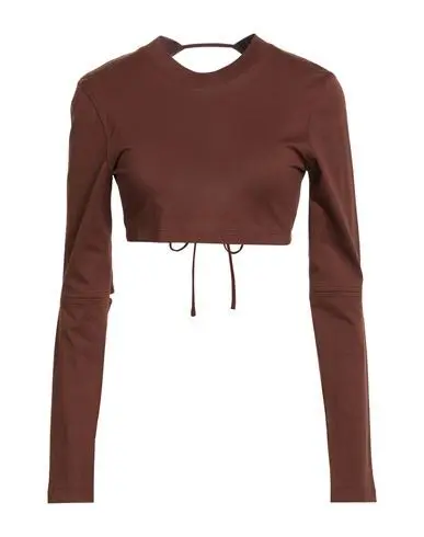 Jacquemus Cropped Cotton T-shirt - Brown