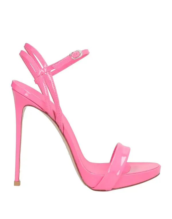 LE SILLA Leather Patent Leather Stiletto Sandals