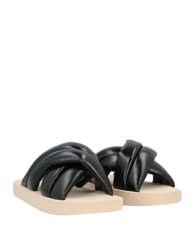 Proenza Schouler Leather Flat Sandals - Black