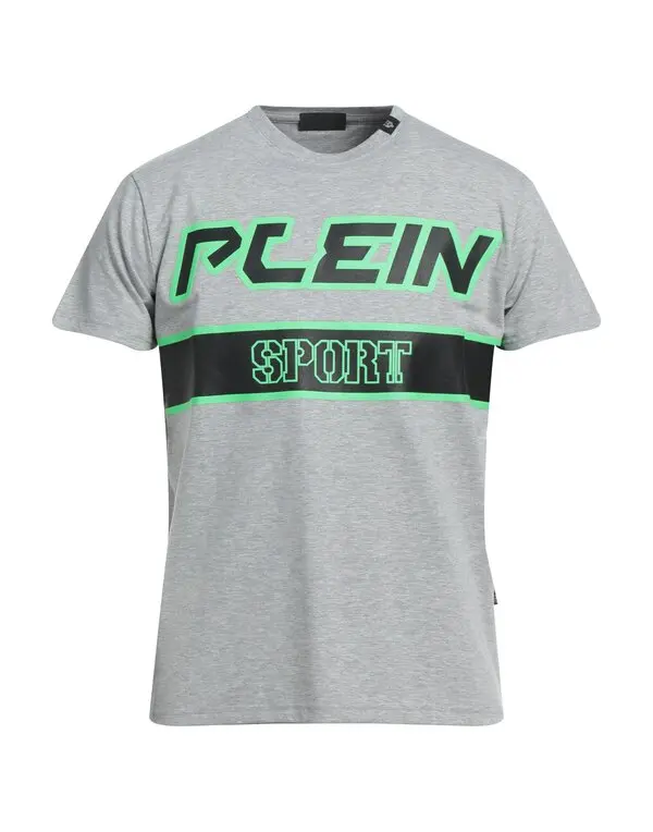 PLEIN SPORT T-shirt Size Cotton, Elastane - Light Grey