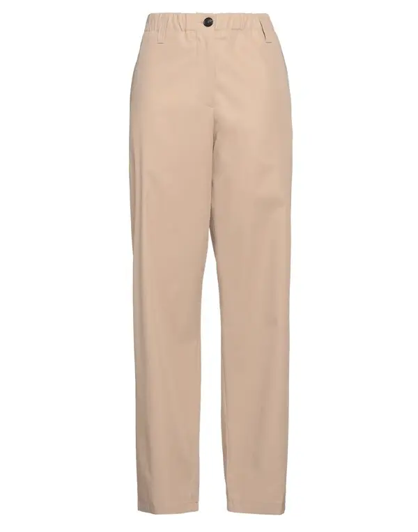 MSGM Wide Leg Twill Pants - Beige