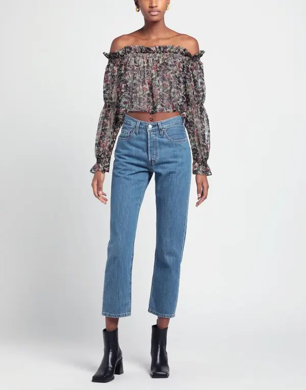 GAËLLE PARIS Floral Print Off-the-shoulder Top