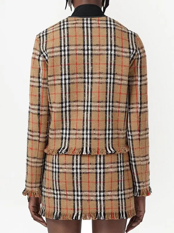 Burberry Vintage Check Bouclé Jacket - Neutrals
